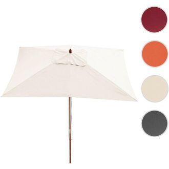 Mendler Mendler - Parasol en bois, parasol de jardin Florida, parasol de march&eacute;, rectangulaire 2x3m - bordeaux