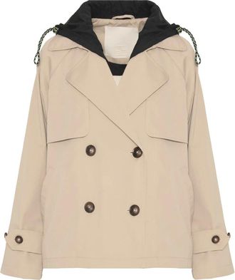 Beatrice .B Femme, Vestes, Beige, Taille: 42 FR Trench-coat court &agrave; capuche