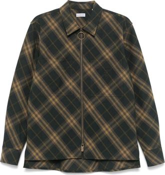 Burberry Karierte Hemdjacke - Grau