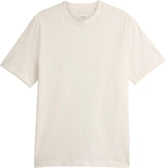 Yohji Yamamoto Femme, Tops, Blanc, Taille: 38 FR T-shirt Regular Manches Courtes