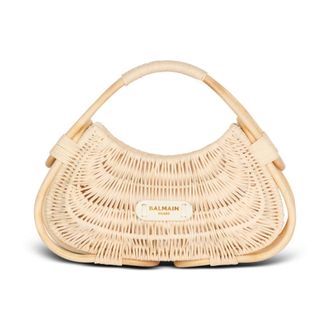Balmain Femme, Sacs, Beige, Taille: ONE Size Panier Jolie Madame Medium en osier