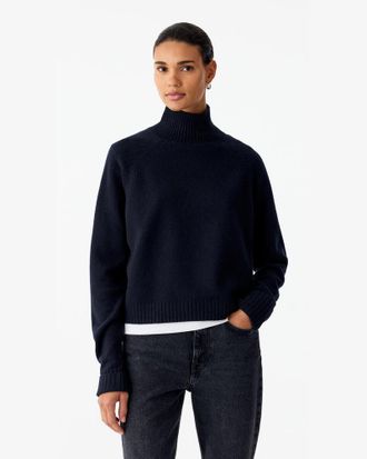 Arket Wollpullover Mit Rollkragen -Blau