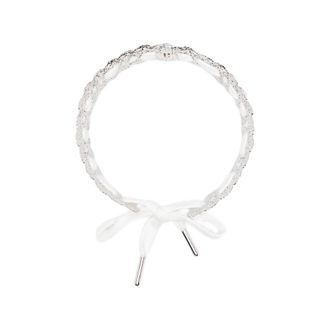 Shushu/Tong X Yvmin Bow-detail Lace-trim Necklace