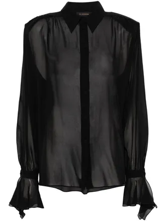 Andamane chemise en soie - Noir