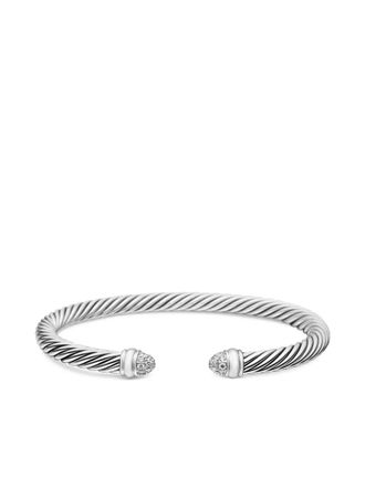 David Yurman bracelet Classic Cable en argent sterling pavé de diamants (5 mm)