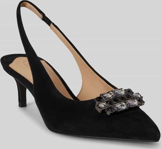 Lauren Ralph Lauren Pumps mit Strassapplikation aus Rindsnappa