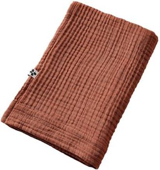 Altobuy OUREA - Serviette de Douche 70x130cm Gaze de Coton Terracotta