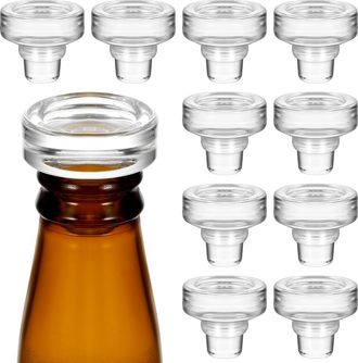 Hemoton 10 St&uuml;ck T-F&ouml;rmige Glas Flaschenverschluss Weinstopfen Wiederverwendbare Flaschenst&ouml;psel F&uuml;r Wein Und Bier Praktischer Und Dekorativer Stopfen