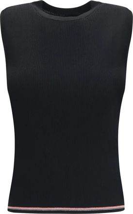 Thom Browne Merino-Woll-Oberteil mit RWB-Streifen - - Tops - Damen - Schwarzk - S