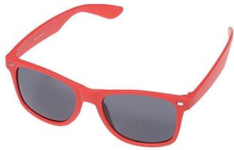Miobo Lunettes de Soleil Style Rétro Années 1980 - Noir ou Rouge - Verre Transparent Option - Taille Unique