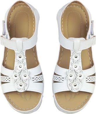 Generico Sandales Plates pour Femmes dÉté Doux Antidérapant, Chaussures de Plein Air de la Mode Sandale Plateau Élégant Chaussures Open Toe Respirant Pantoufle