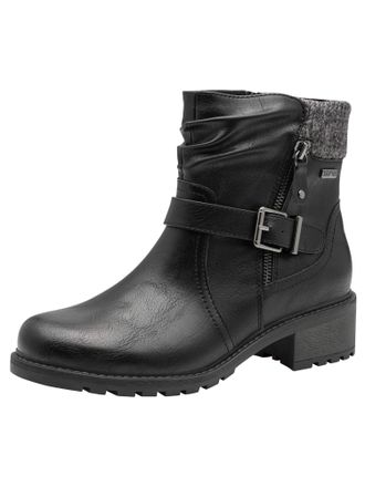 Jana Damen Boot Flat TEX + VEGAN Mode-Stiefel, Black, 41 EU