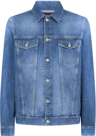 Dondup Homme, Vestes, Bleu, Taille: XL Blazer en coton boutonn&eacute; &agrave; manches longues