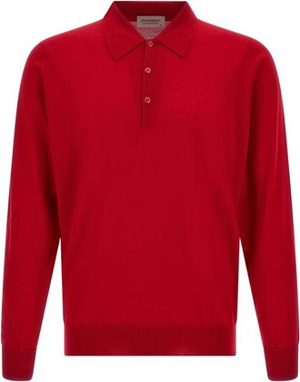 John Smedley Dorset Polo - - Tops - Herren - Rot - XL