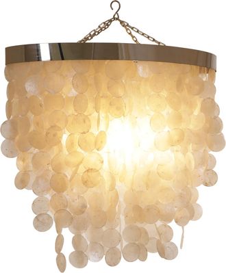 Guru Shop Deckenlampe/Deckenleuchte, Muschelleuchte aus Hunderten Capiz, Perlmutt Pl&auml;ttchen - Modell Tabasco 70, 70x72x38 cm