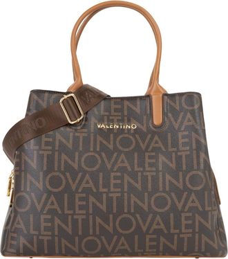 Valentino Handtasche Umh&auml;ngetasche mit Laptopfach Professional Hand Bag Moro/Naturale dunkelbraun