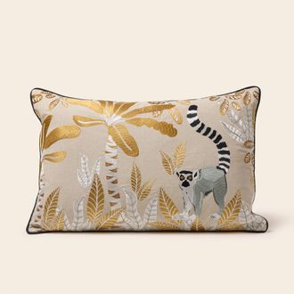 Madura Housse De Coussin Madagascar Naturel et ocre - MULTICOLORE