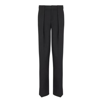 Balmain Pleated Grain de Poudre Hose - - Trousers - Herren - Schwarzk - S