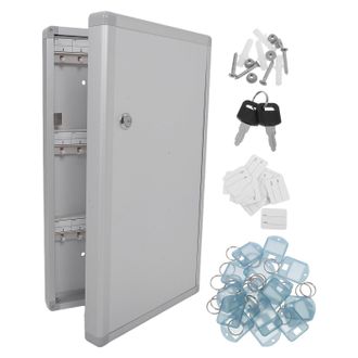 BESTONZON HOODANCOS Abschlie&szlig;barer Wandmontierter Schl&uuml;sselkasten mit Haken und Schl&uuml;sselanh&auml;ngern Metall Schl&uuml;sselbox mit Beschriftung f&uuml;r Sichere Aufbewahrung