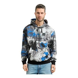 Karl Lagerfeld Homme, Sweatshirts et sweats &agrave; capuche, Bleu, Taille: S SweaT-shirt Effet Laqu&eacute;