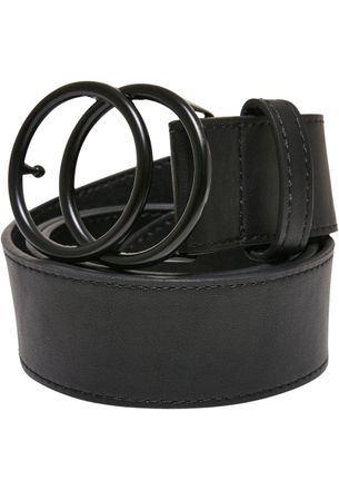 Urban Classics Unisex G&uuml;rtel Coloured Ring Buckle Belt black L/XL