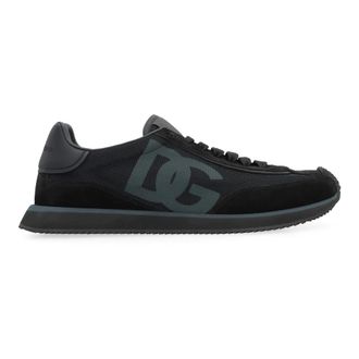 Dolce & Gabbana Wildleder-Sneaker mit runder Zehenpartie - - Shoes - Herren - Schwarzk - 41 EU