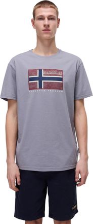 Napapijri Herren,Kurzarm-T-Shirt Semiles,Grau,XXL