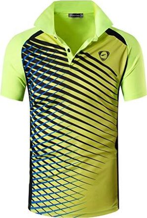 Jeansian Garcon Boys T-Shirts Sport Active Boy Outdoor Polo Golf Breathable T-Shirt Enfants Tops LBS719 GreenYellow L