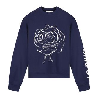 Fab By Fabienne Chapot Luna Flower Pullover - - Sweatshirts & Hoodies - Damen - Blau - 2XL