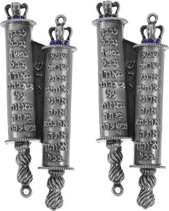 Lurrose Judaica Mezuzah Metall mit Schriftrolle Dekorativer Türpfosten Segen Runde Kanten Glatte Oberfläche Vintage Design Religiöse Haustürdekoration für Jüd