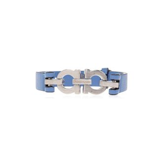 Ferragamo Lederarmband - - Accessories - Herren - Blau - ONE SIZE
