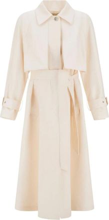 Herno Femme, Manteaux, Blanc, Taille: 38 FR Trench-coat ceintur&eacute;