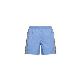 Burberry Check Trim Badeshorts - - Swimwear - Herren - Blau - XS