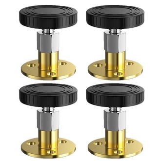 Generic 2er- oder 4er-Set M&ouml;belf&uuml;&szlig;e 47-64 mm, Ersatzf&uuml;&szlig;e aus Metall for Sofas, mit Rutschfester Unterlage for Schreibtisch/Bett/Sofa/Tisch/Schr&auml;nke(Black gold