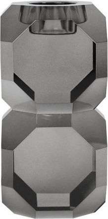 Specktrum Teelichthalter, Kerzenhalter - Sky Stacked - Kristallglas - Grey - (ØxH) 9 x 18 cm