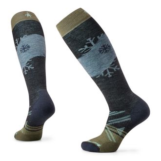 Smartwool Damen Womens Full Cushion Pattern Ski-Socken mit Vollpolsterung, Snowpocalypse-Muster, OTC, Charcoal, 38