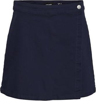 Vero Moda Jupe-Short Vmwild Millie, Bleu Marine/détails : nue43 Argent Mat, XS Femme
