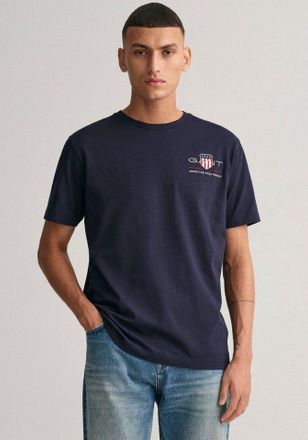 GANT T-Shirt REG ARCHIVE SHIELD EMB SS T-SHIRT von dem Archiv aus den 1980er-Jahren inspiriert