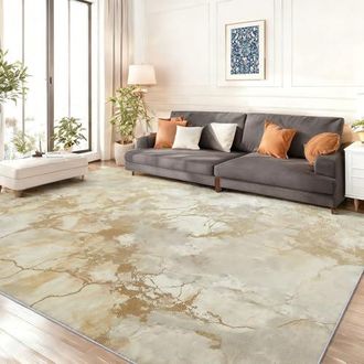 Generic Paillasson Antid&eacute;rapant Beige 120 x 170 cm, Tapis de Sol dint&eacute;rieur Lavable pour entr&eacute;e Cuisine Chambre &agrave; Coucher paillasson d&eacute;coratif, imprim&eacute; &Eacute;l&eacute;gan