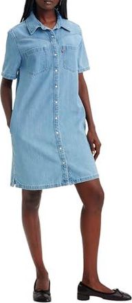 Levi's Louisa Short-Sleeve Denim Robe décontractée, Twisted Words 2, XS Femme