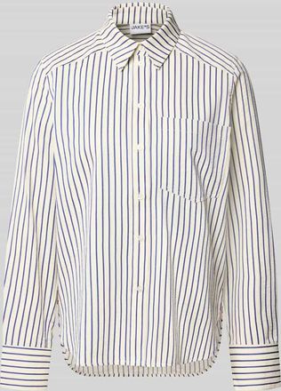 Jake*s Casual Loose Fit Langarmbluse aus Baumwoll-Mix
