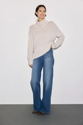 Gerard Darel Col roul&eacute; oversize en cachemire - REVA - Beige ros&eacute;