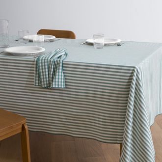 La Redoute Interieurs Nappe Ray&eacute;e Tiss&eacute;-teint 30% Coton Recycl&eacute; Soizic