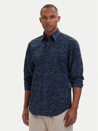 HUGO BOSS Hemd Ricoplus 50561608 Dunkelblau Regular Fit