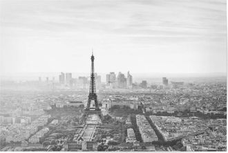 artboxONE Poster 30x20 cm Schwarzweiß Eiffelturm hochwertiger Design Kunstdruck - Bild Paris Frankreich Paris