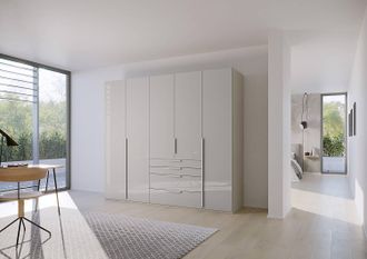 Rauch Orange home24 Drehtürenschrank Purisma Glastüren Typ B 251cm Grau/Seidengrau