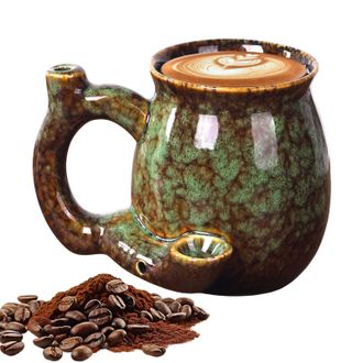 Generic Reise-Kaffeetasse, ergonomischer Griff, 13,5 x 10 cm, Keramikbecher, 380 ml, f&uuml;r hei&szlig;e kalte Milch, Eis, Cocktail, Wasser, Milchkaffee, Tee, Bier, Whi