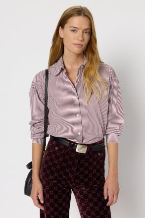 Gerard Darel Chemise en coton &agrave; rayures - AMIE - Bourgogne