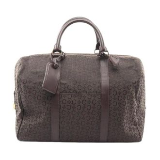 Celine unisex, Pre-owned, Brun, Taille: ONE Size Pre-owned C Sulky Canvas Leather Boston Bag