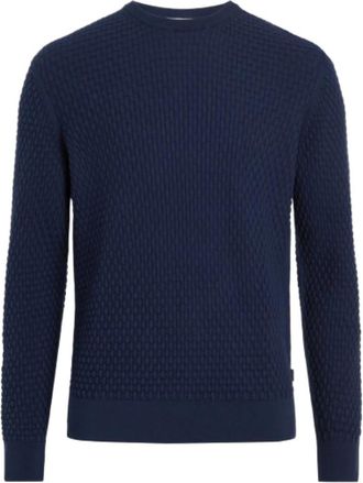 Calvin Klein Homme, Pulls, Bleu, Taille: L Small Basquet Weave CN Sweater